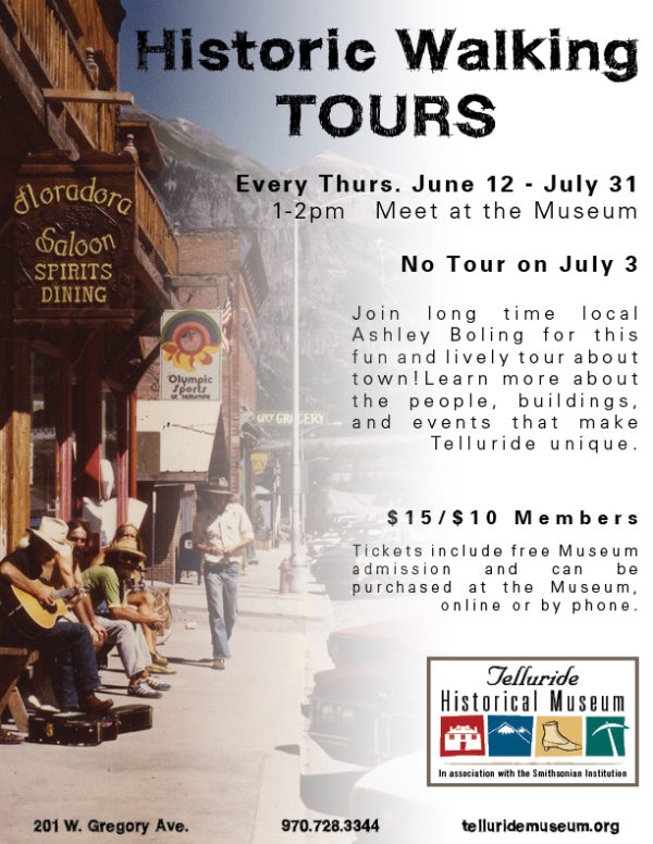 Historic Walking Tours Flyer | Telluride Historical Museum
