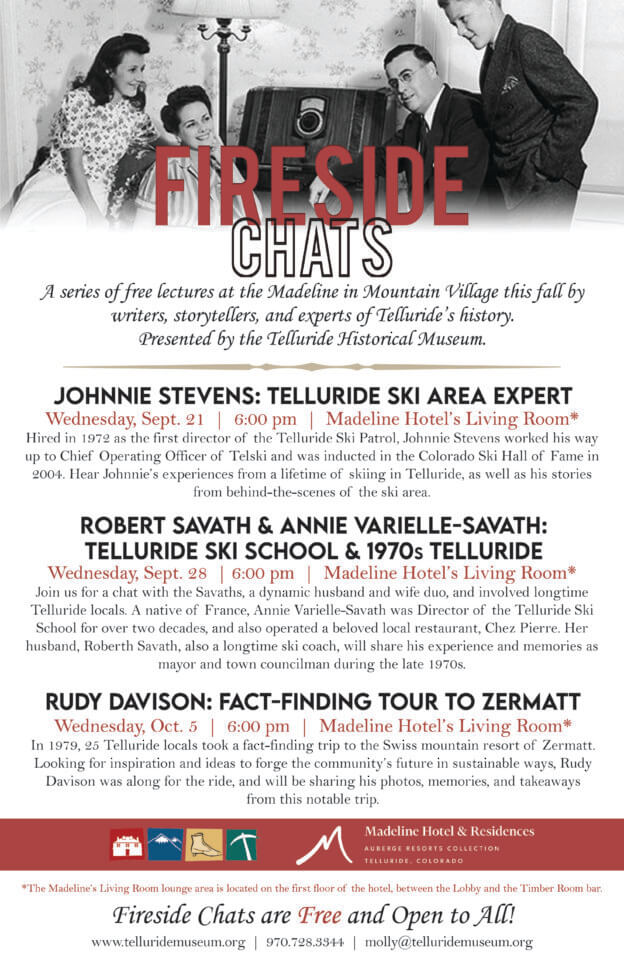 2022 Fireside Chat Series Announced! | Telluride Historical Museum